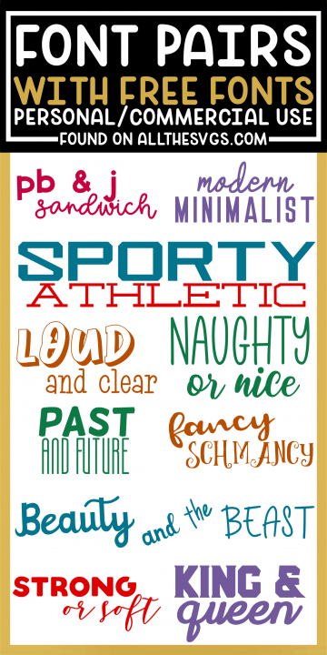 FUN & FREE Font Pairings & Combos [Commercial Use Included!]