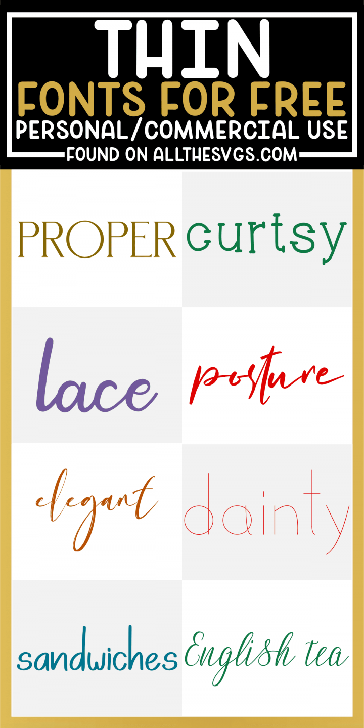 FUN & FREE Thin Fonts [Commercial Use Included!]